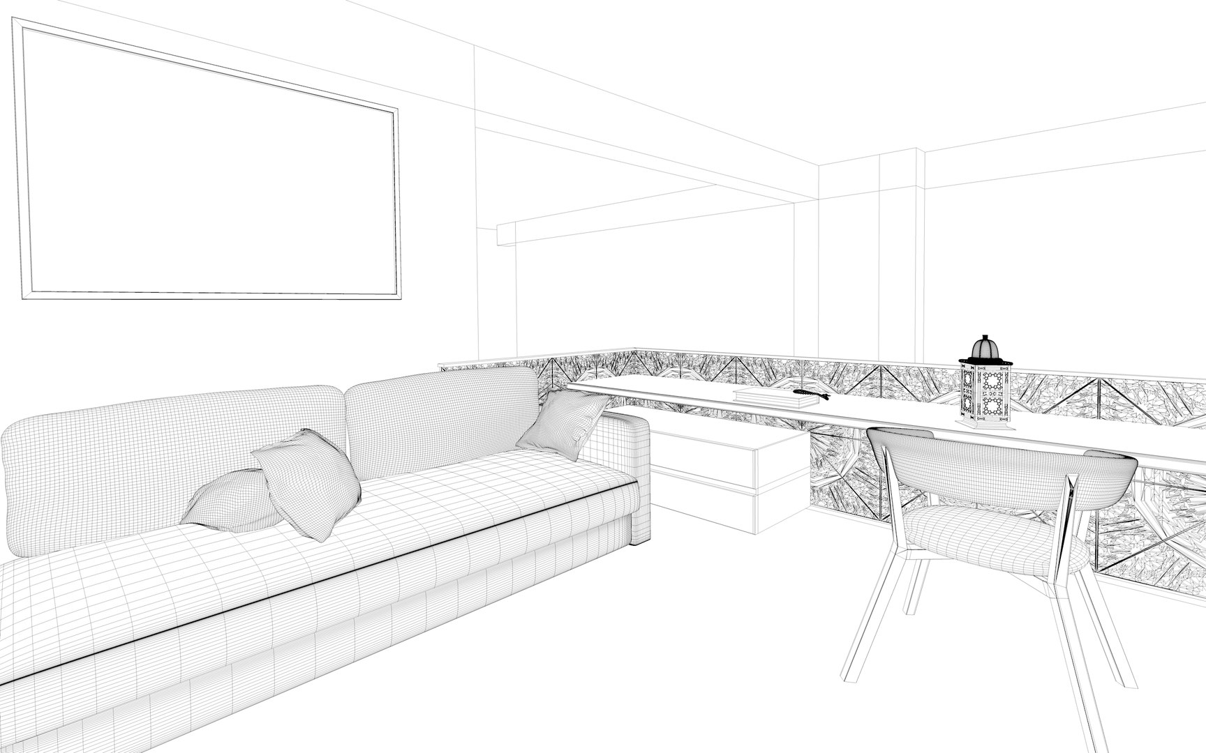 Simple Living Room 3D Model - TurboSquid 1706145