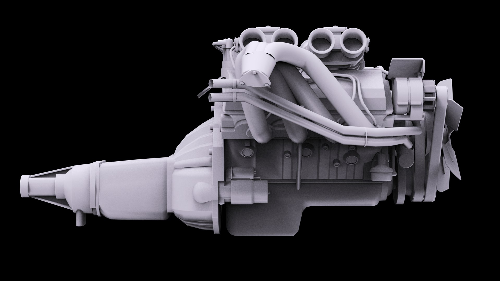 Bumblebee Z28 Camaro Custom V8 Engine 3D Model - TurboSquid 2359157