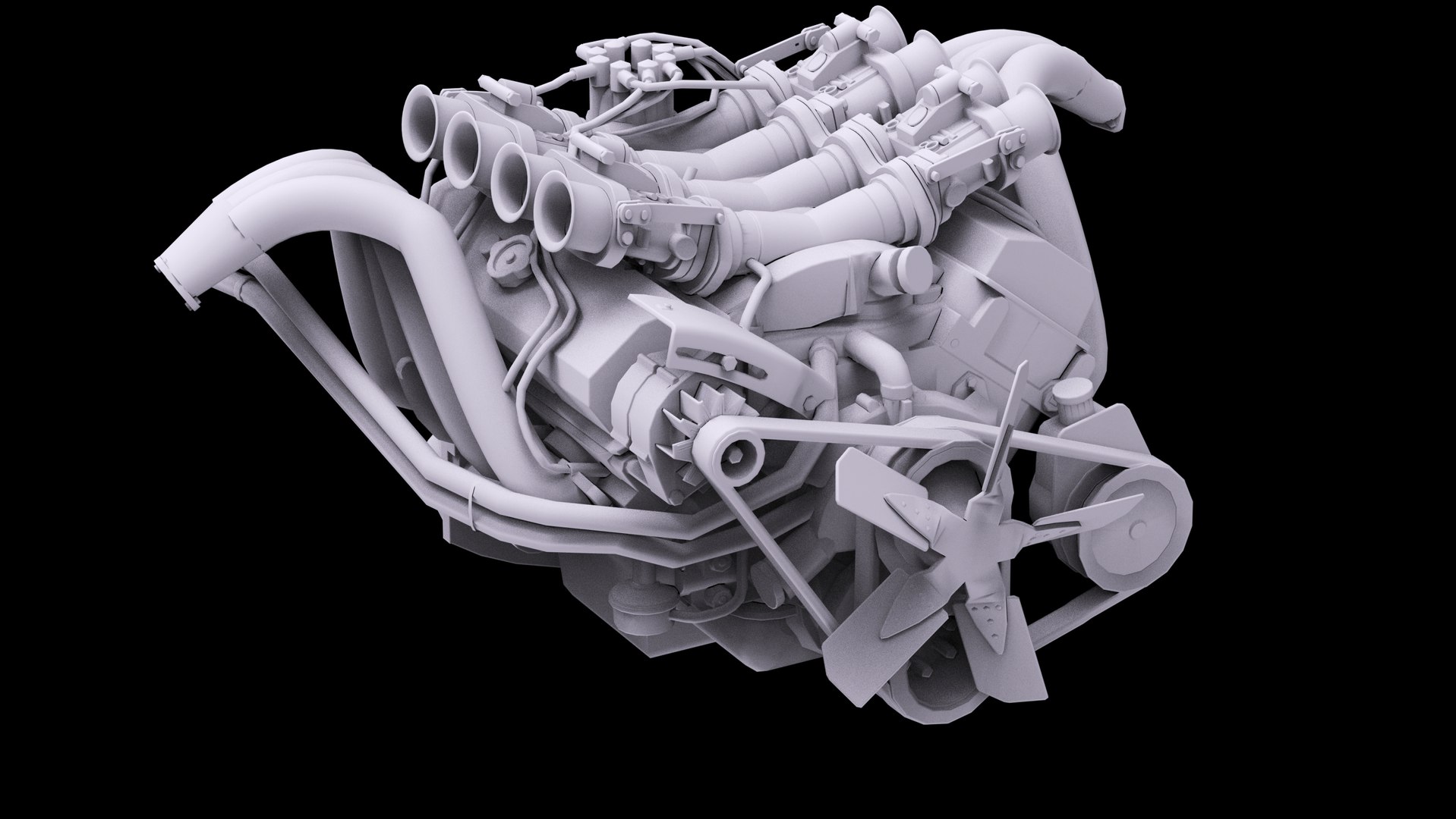 Bumblebee Z28 Camaro Custom V8 Engine 3D Model - TurboSquid 2359157