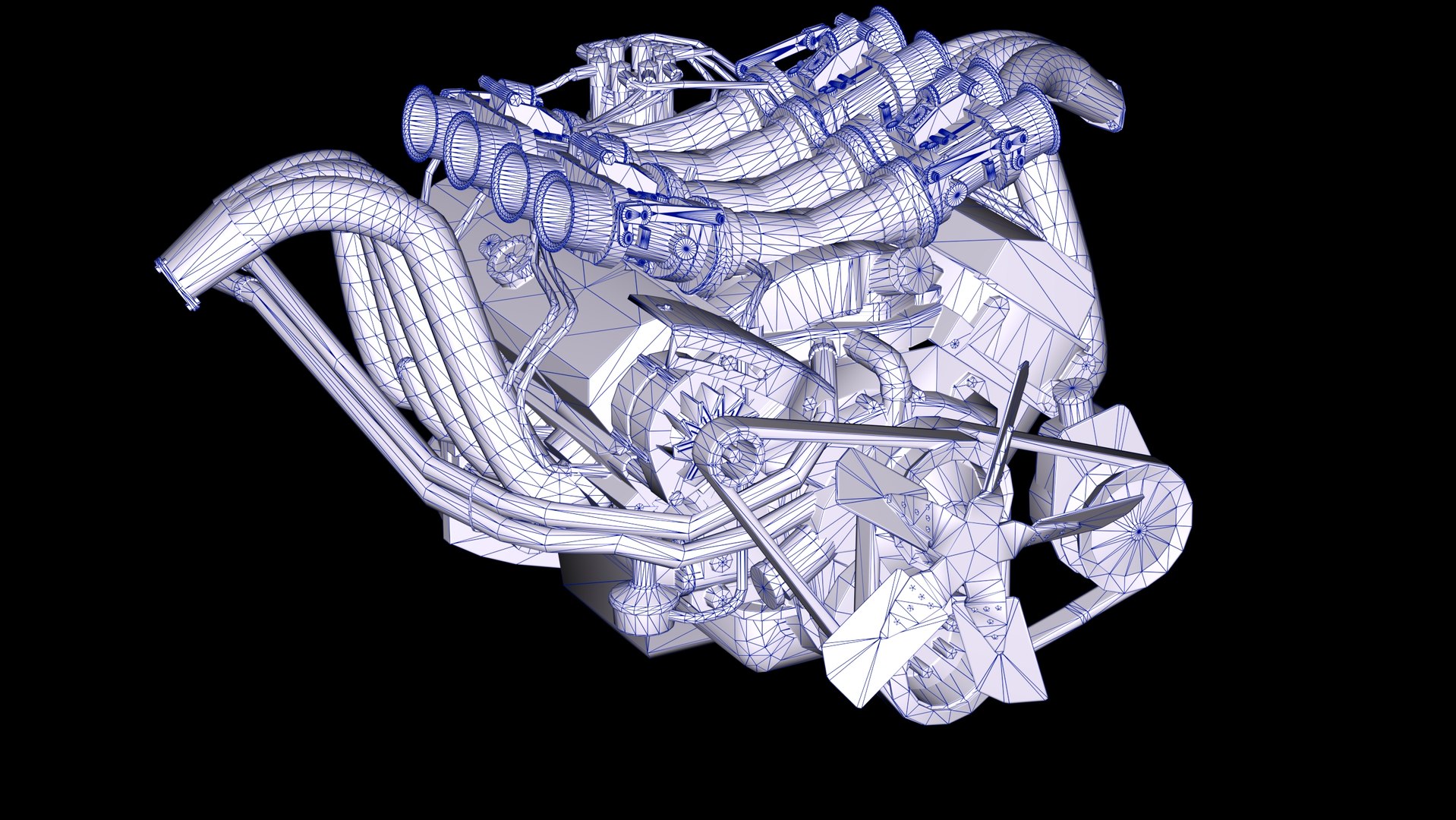 Bumblebee Z28 Camaro Custom V8 Engine 3D Model - TurboSquid 2359157