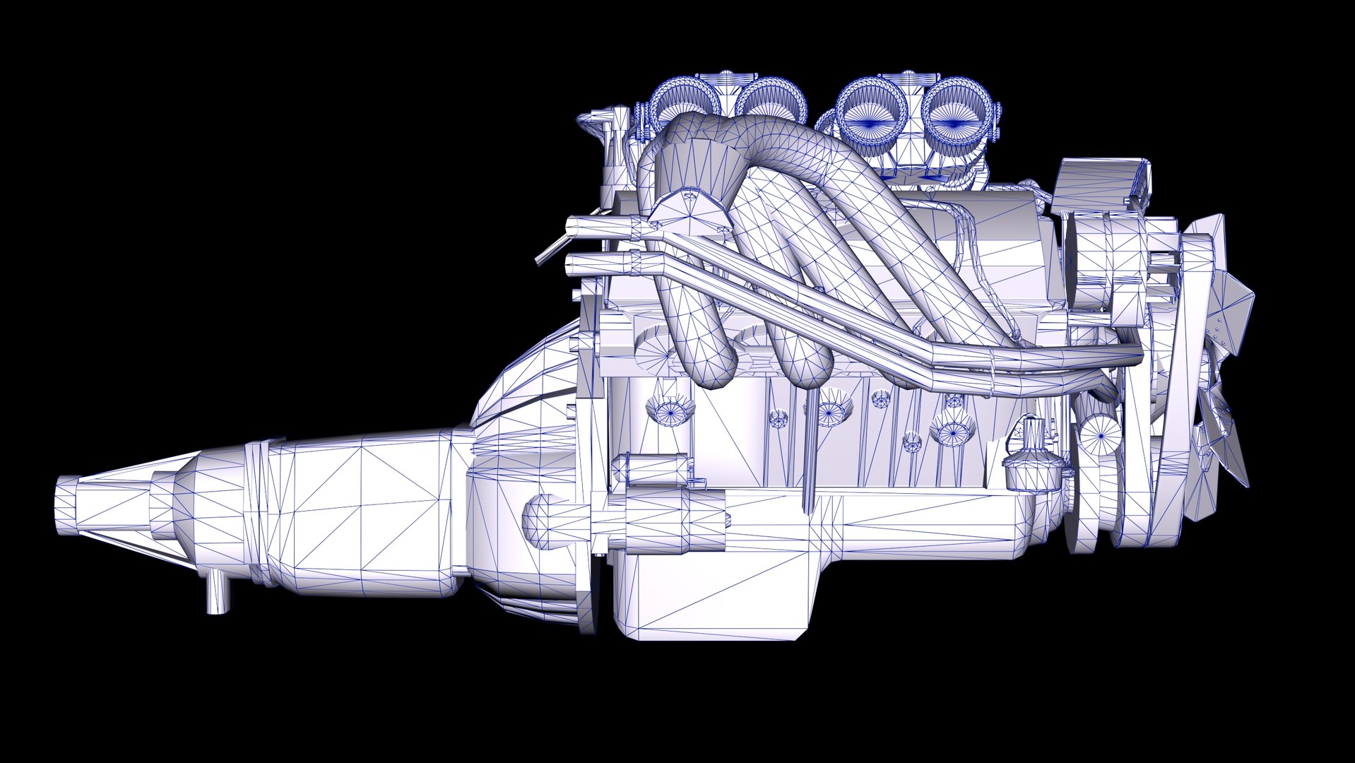 Bumblebee Z28 Camaro Custom V8 Engine 3D Model - TurboSquid 2359157