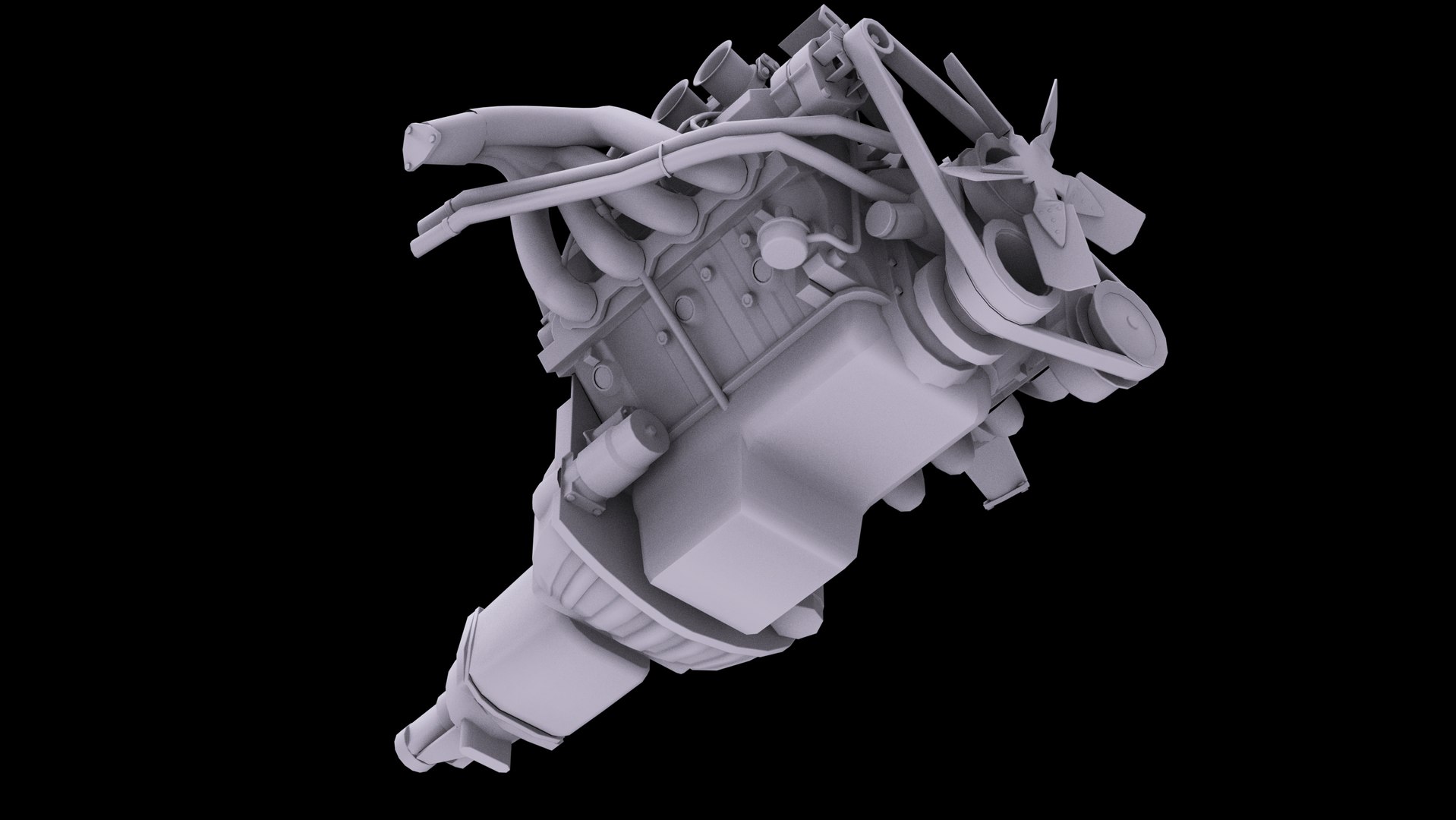 Bumblebee Z28 Camaro Custom V8 Engine 3D Model - TurboSquid 2359157