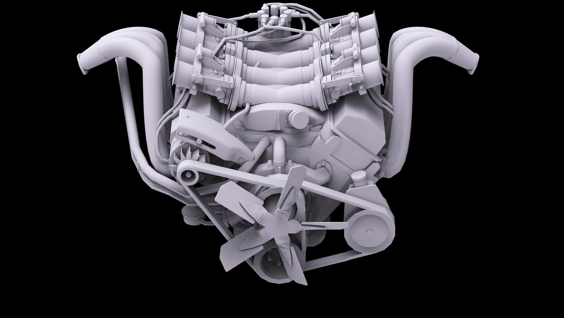 Bumblebee Z28 Camaro Custom V8 Engine 3D Model - TurboSquid 2359157