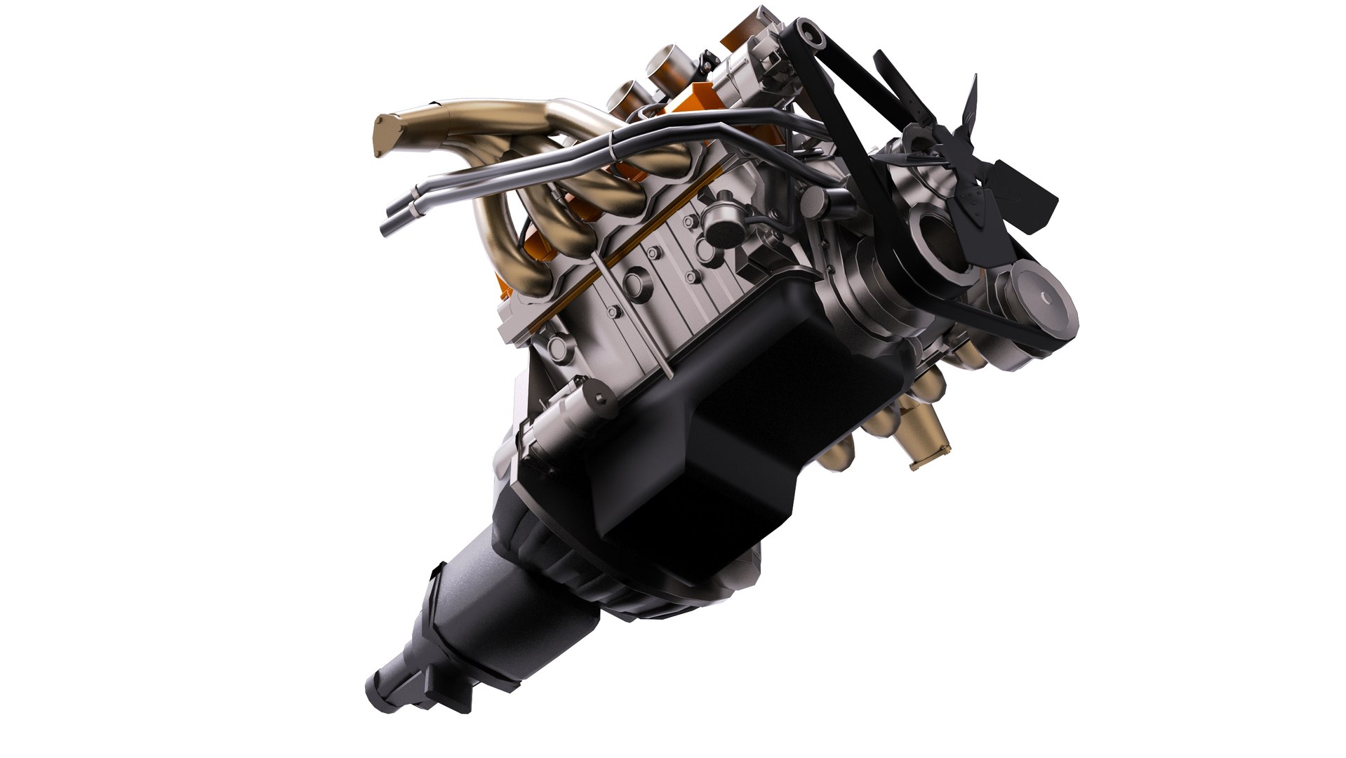 Bumblebee Z28 Camaro Custom V8 Engine 3D Model - TurboSquid 2359157