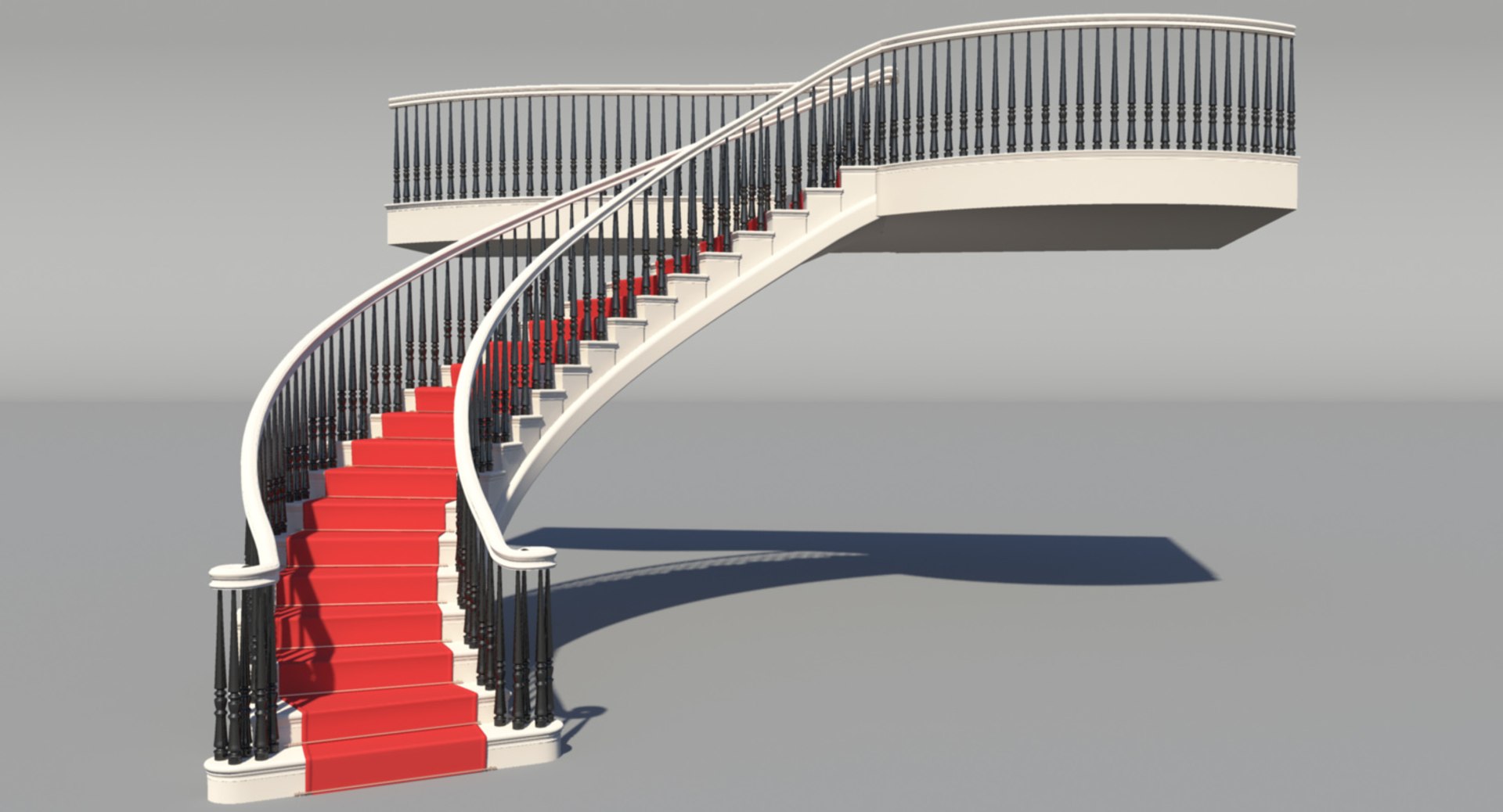 3d Model Of Staircase Spiral Stair