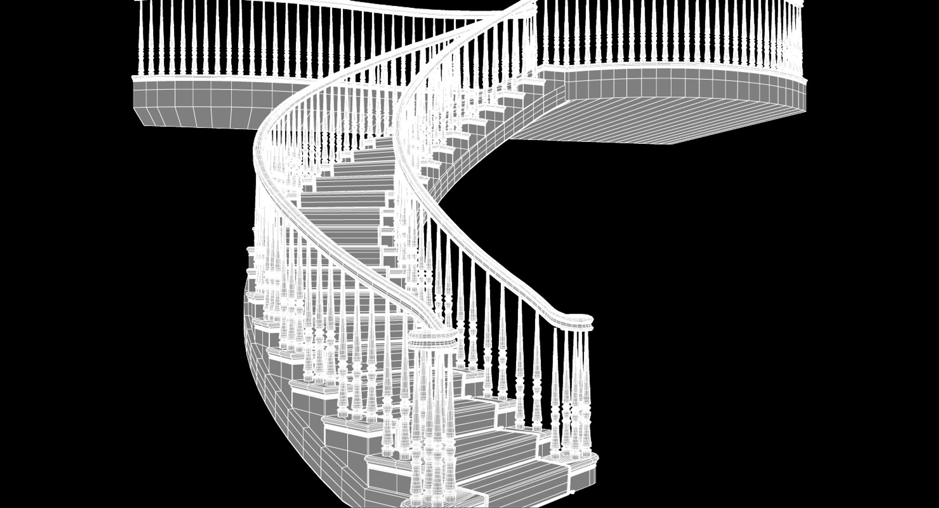 3d Model Of Staircase Spiral Stair