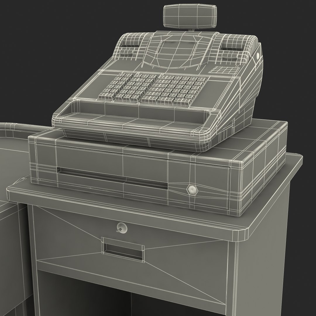 3d Cash Counter 10 Model