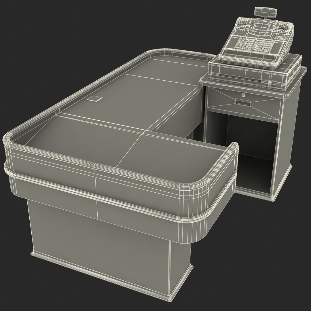 3d Cash Counter 10 Model
