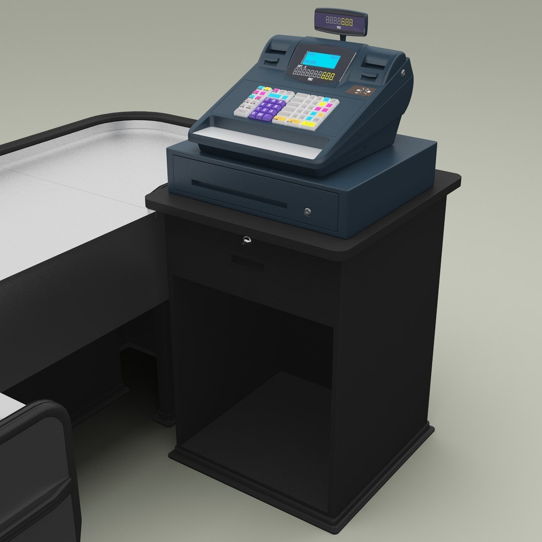 3d Cash Counter 10 Model