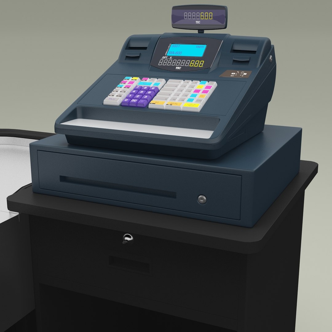 3d Cash Counter 10 Model