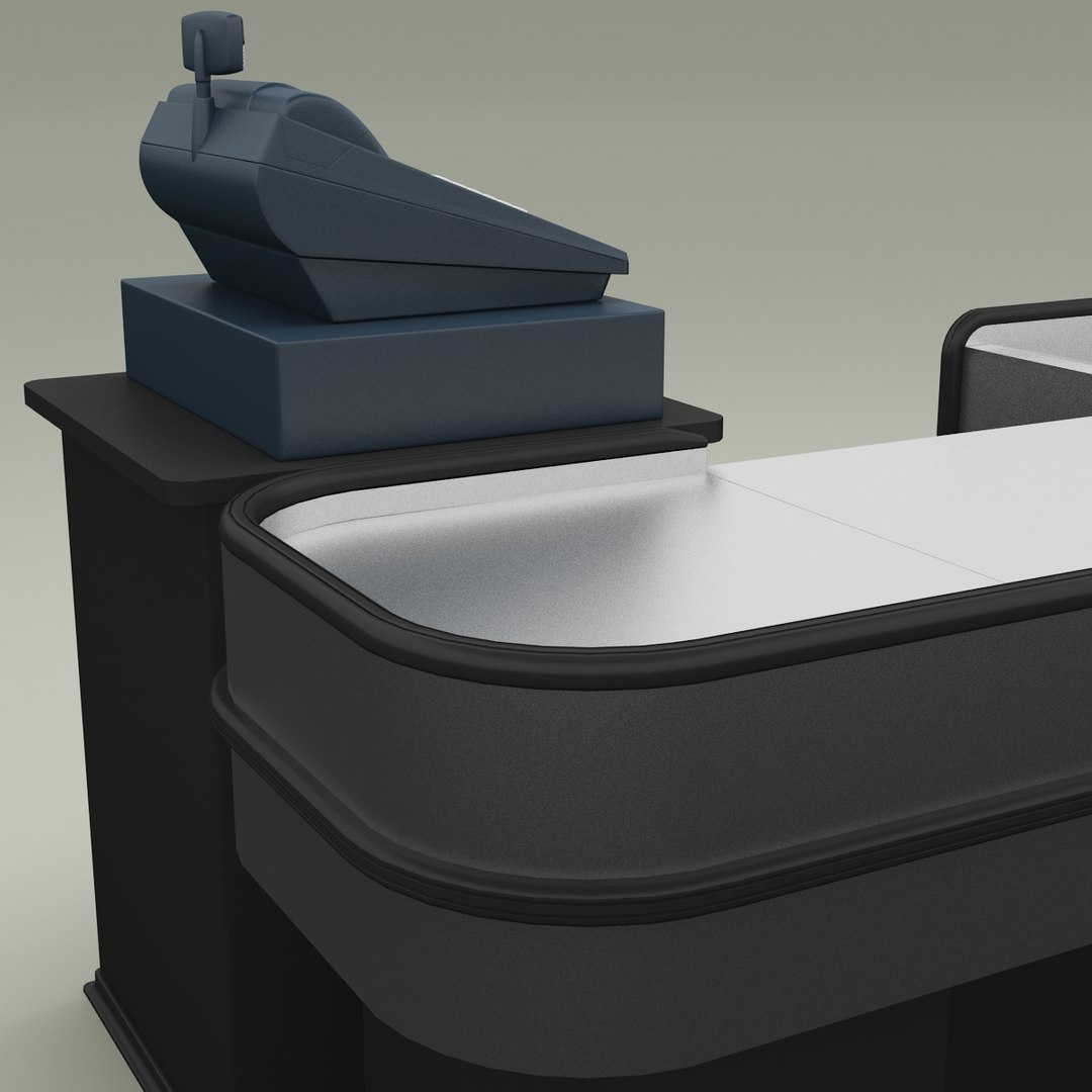 3d Cash Counter 10 Model