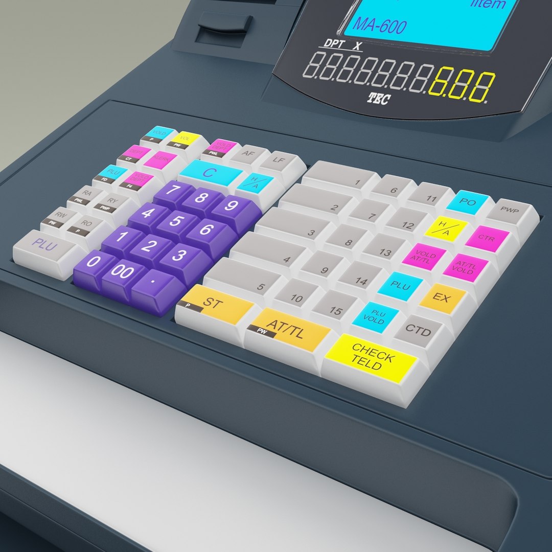 3d Cash Counter 10 Model