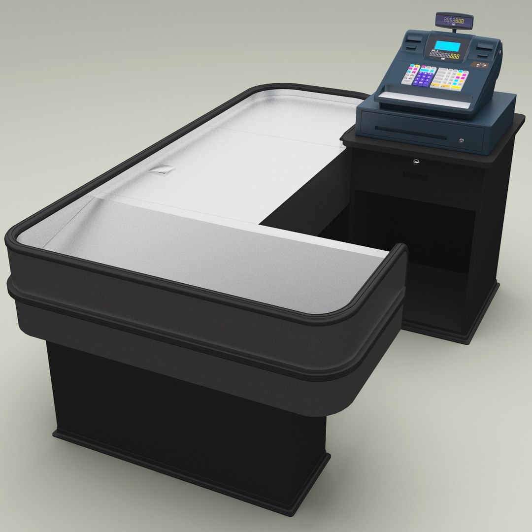 3d Cash Counter 10 Model