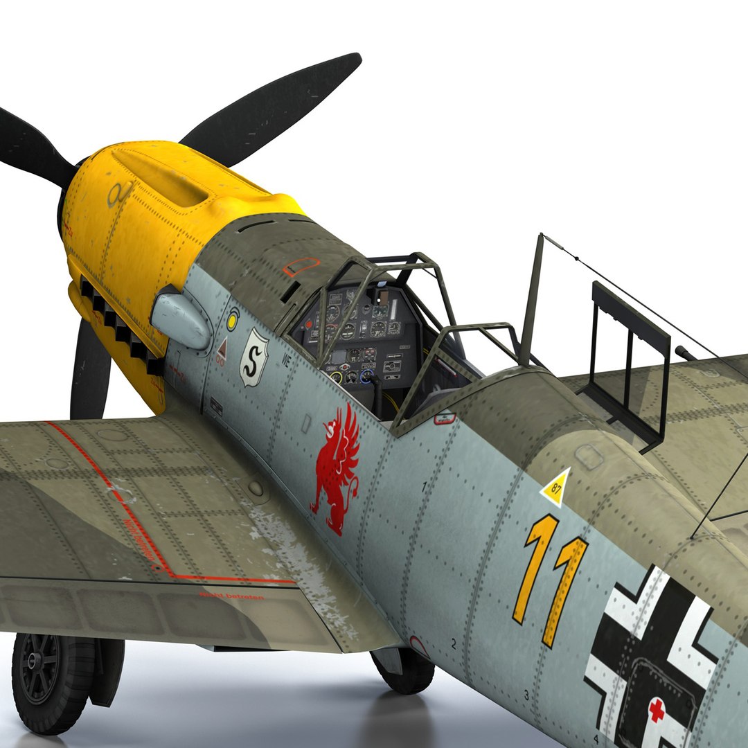Messerschmitt - Bf-109 Yellow 3D - TurboSquid 1392756