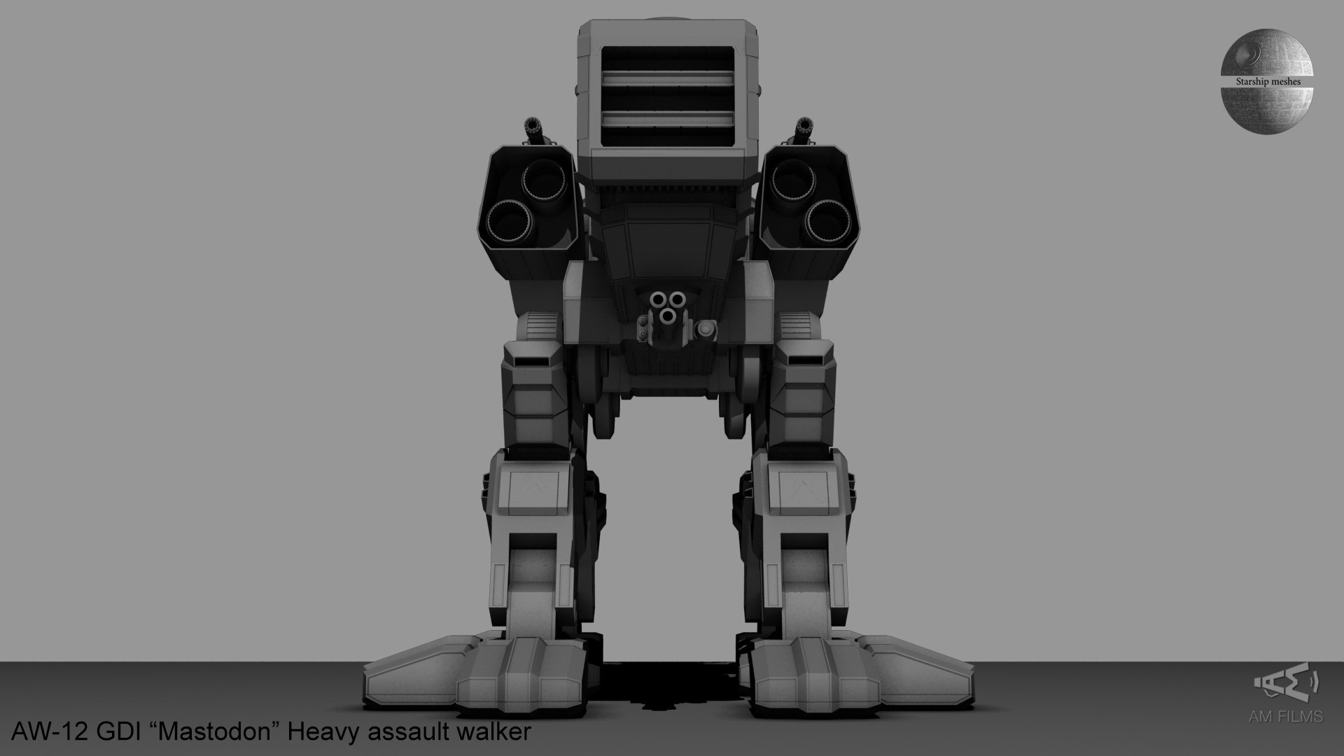 Aw-12 Mastodon Gdi Walker 3D Model - TurboSquid 1207912