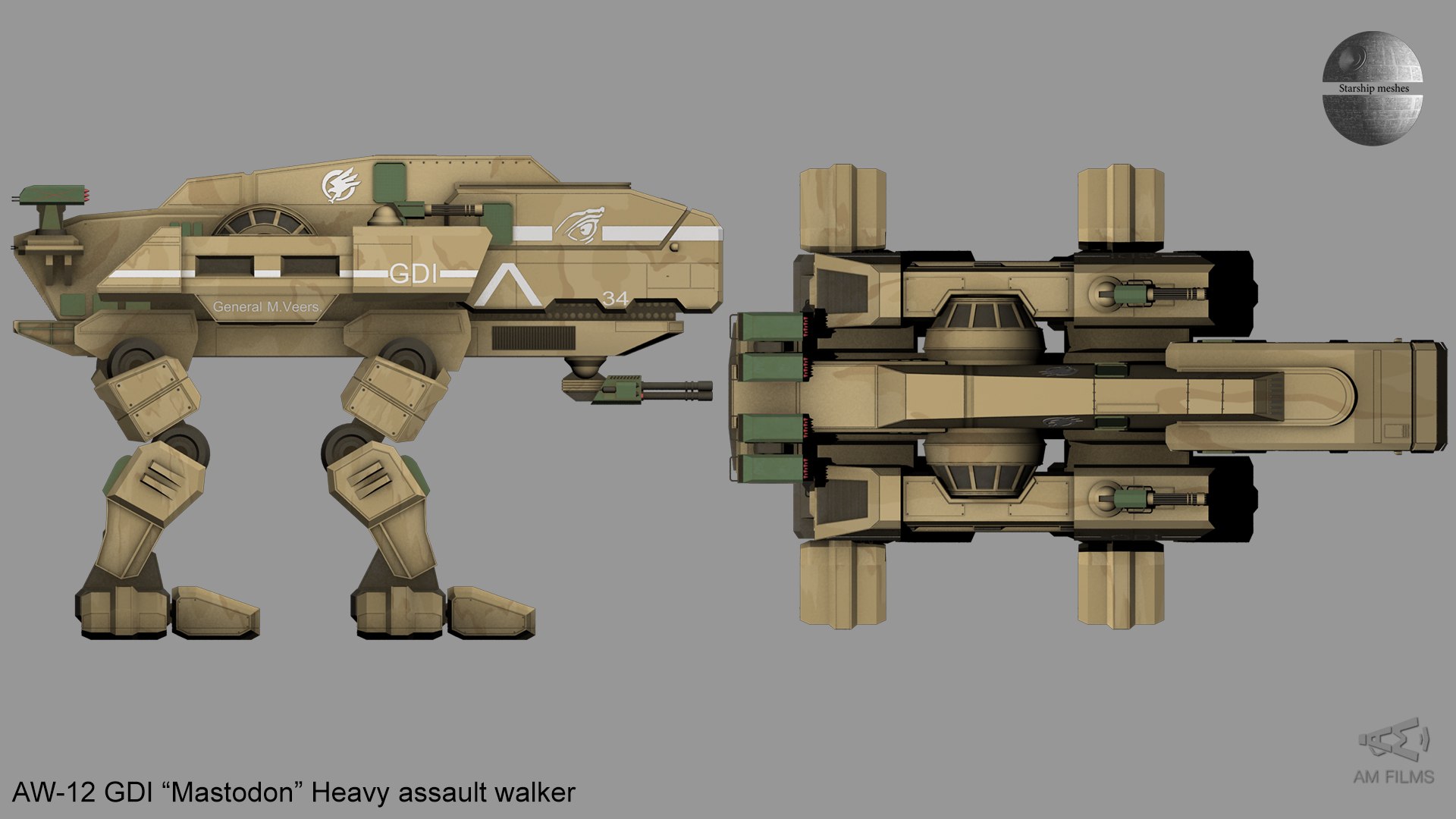 Aw-12 Mastodon Gdi Walker 3D Model - TurboSquid 1207912