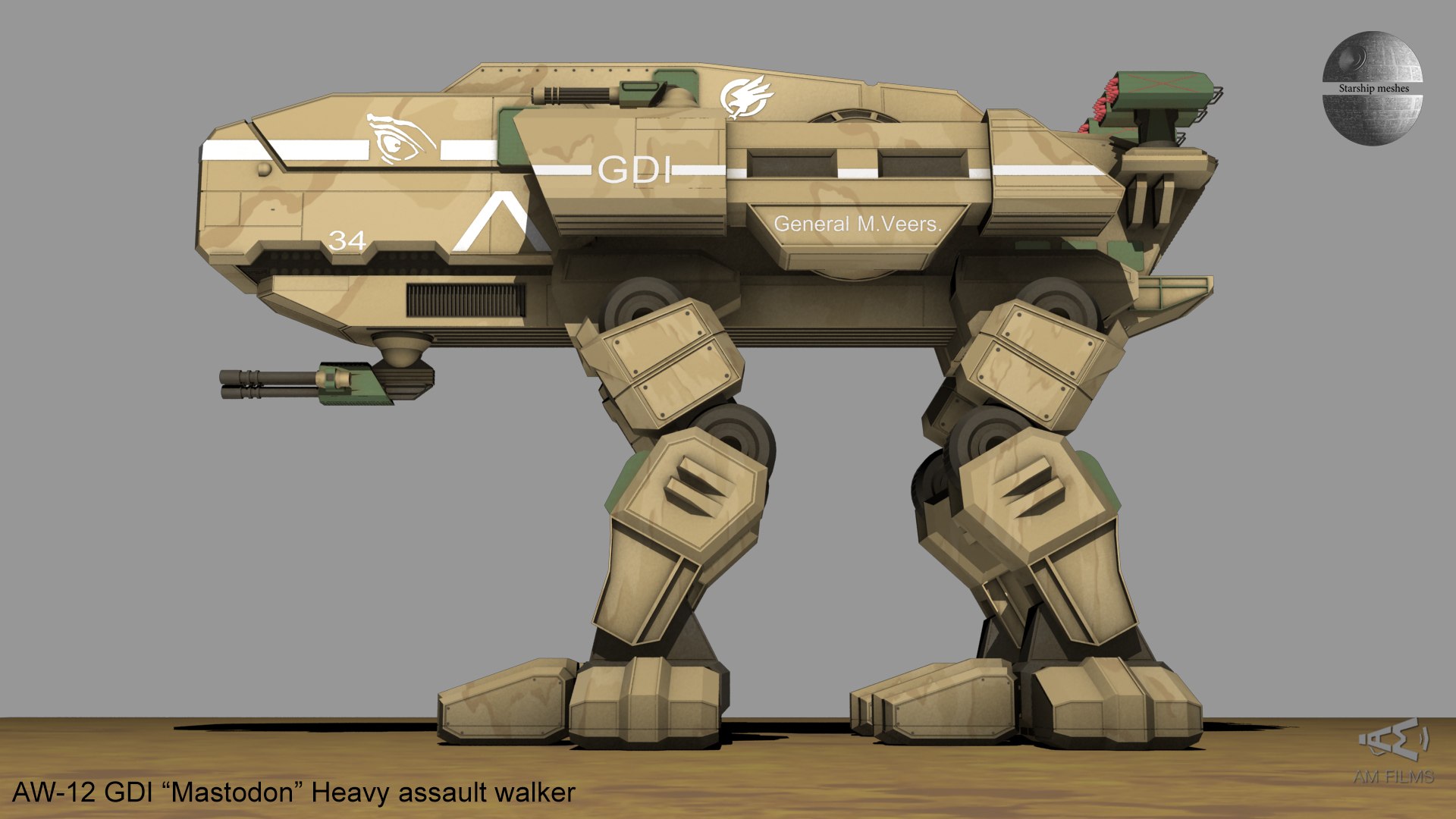 Aw-12 Mastodon Gdi Walker 3D Model - TurboSquid 1207912
