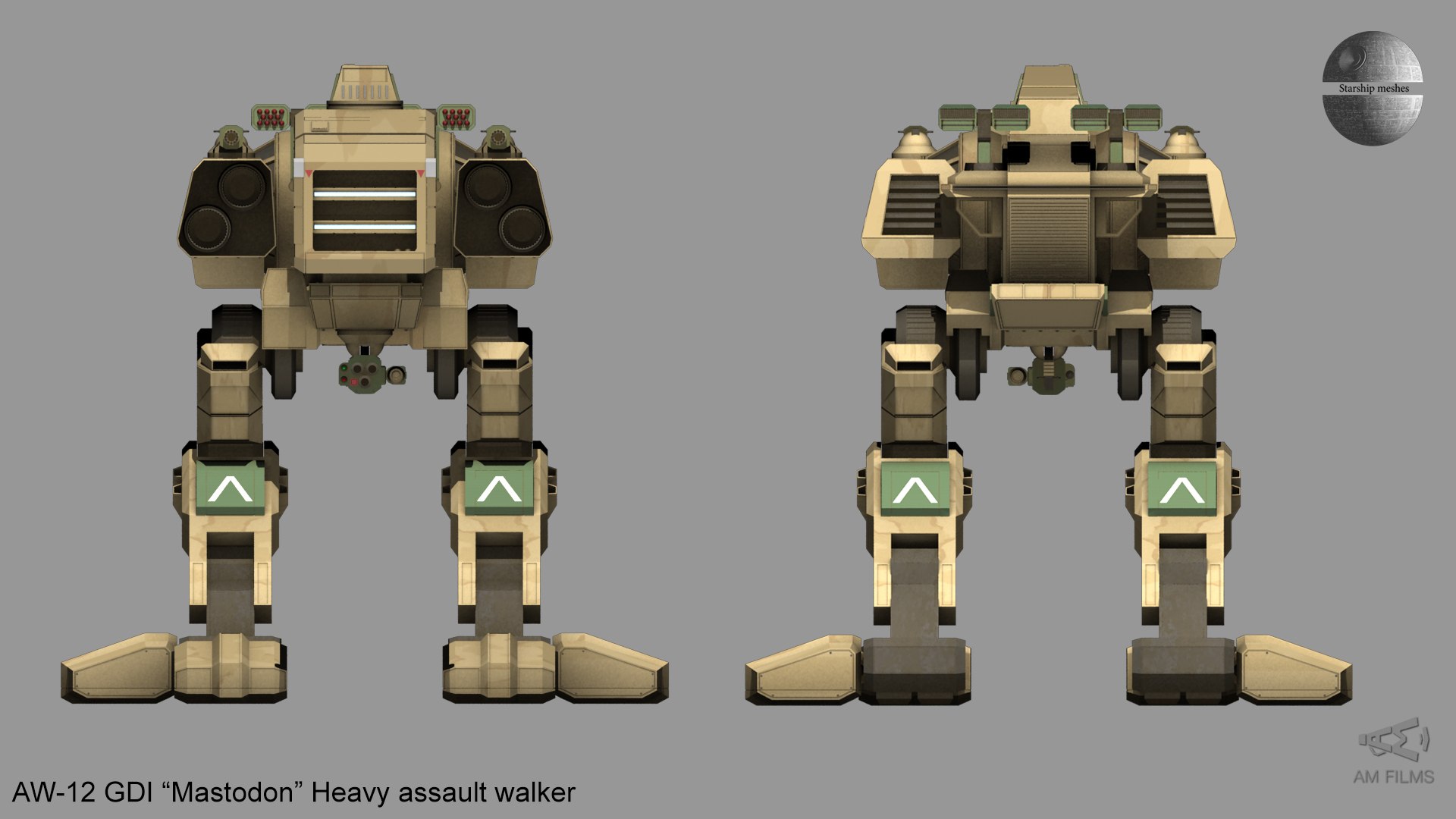 Aw-12 Mastodon Gdi Walker 3D Model - TurboSquid 1207912