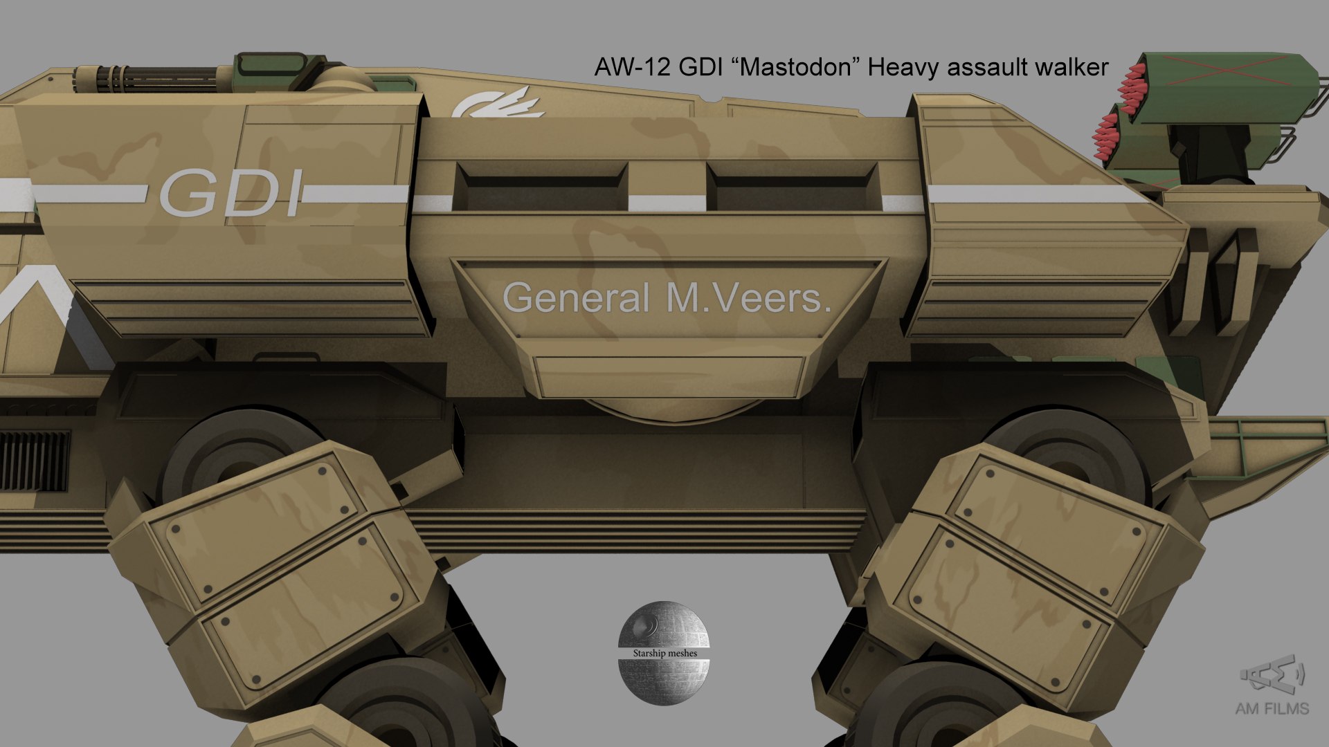 Aw-12 Mastodon Gdi Walker 3D Model - TurboSquid 1207912
