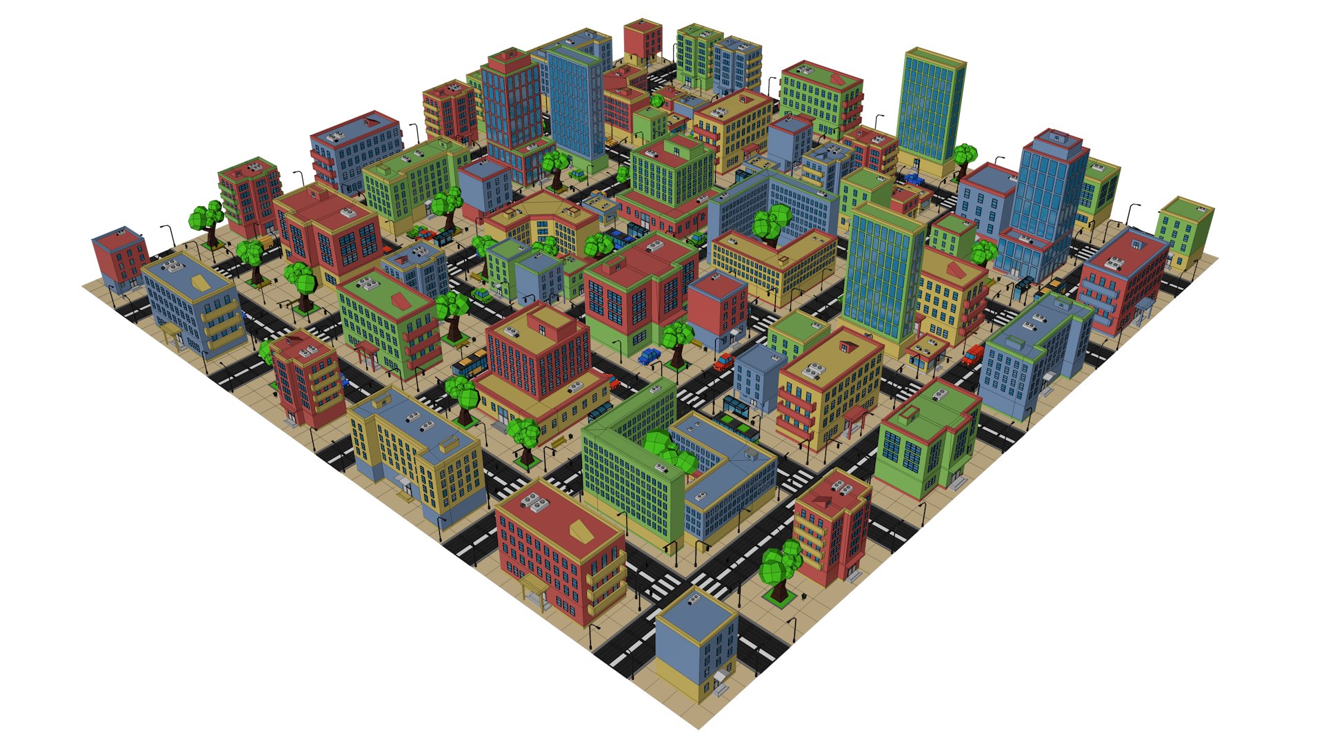 Architecture Cityscape City 3D Model - TurboSquid 1361739