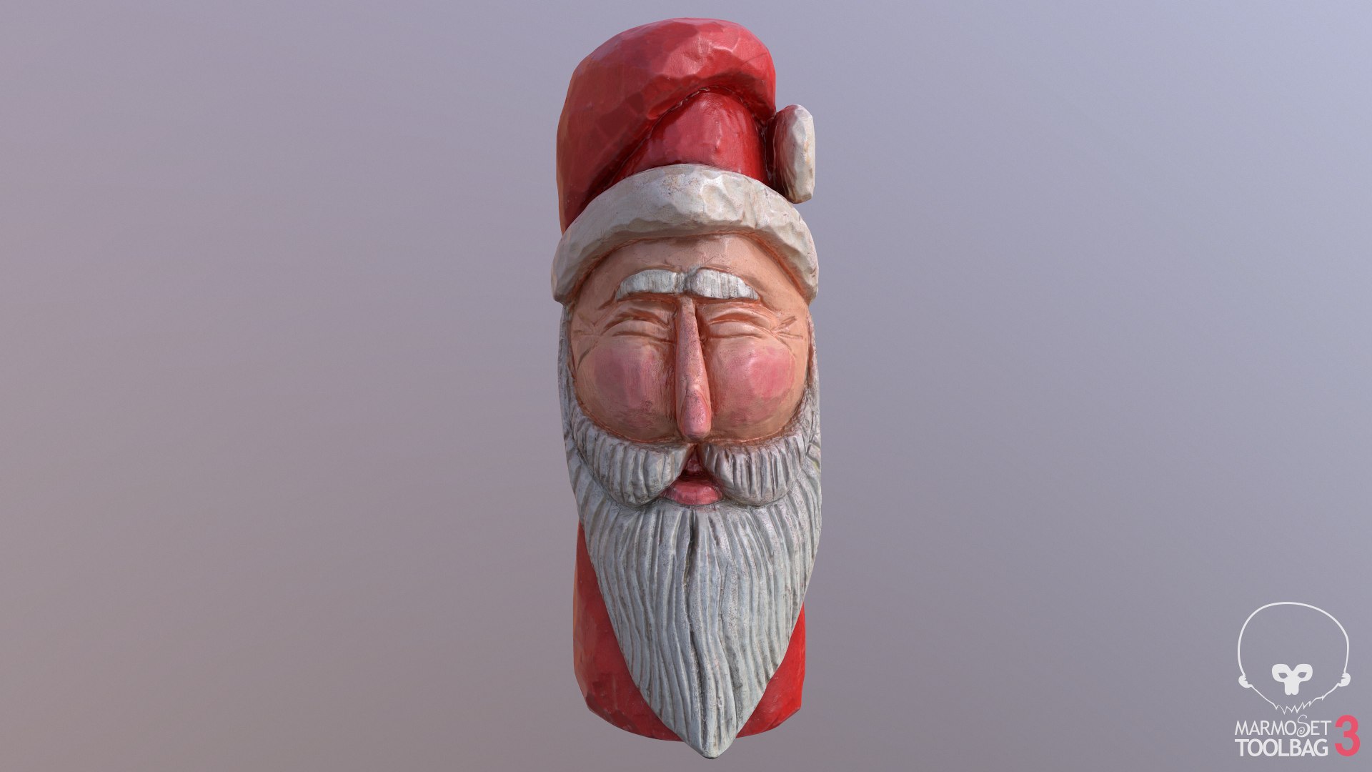 Carved Wooden Santa Model - TurboSquid 1636275