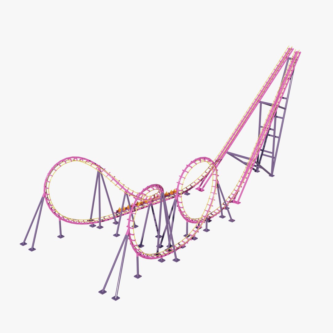 3D Boomerang Roller Coaster - TurboSquid 1871635