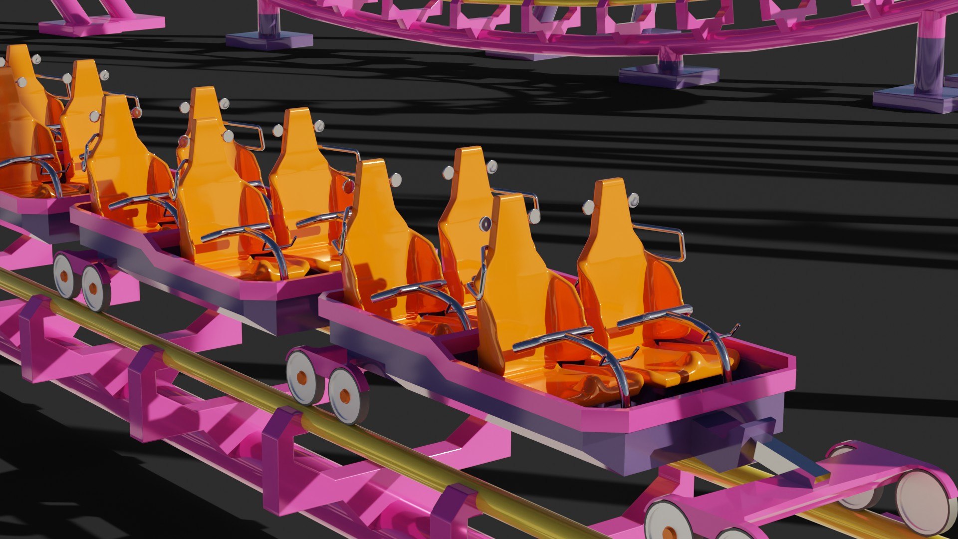 3D Boomerang Roller Coaster - TurboSquid 1871635