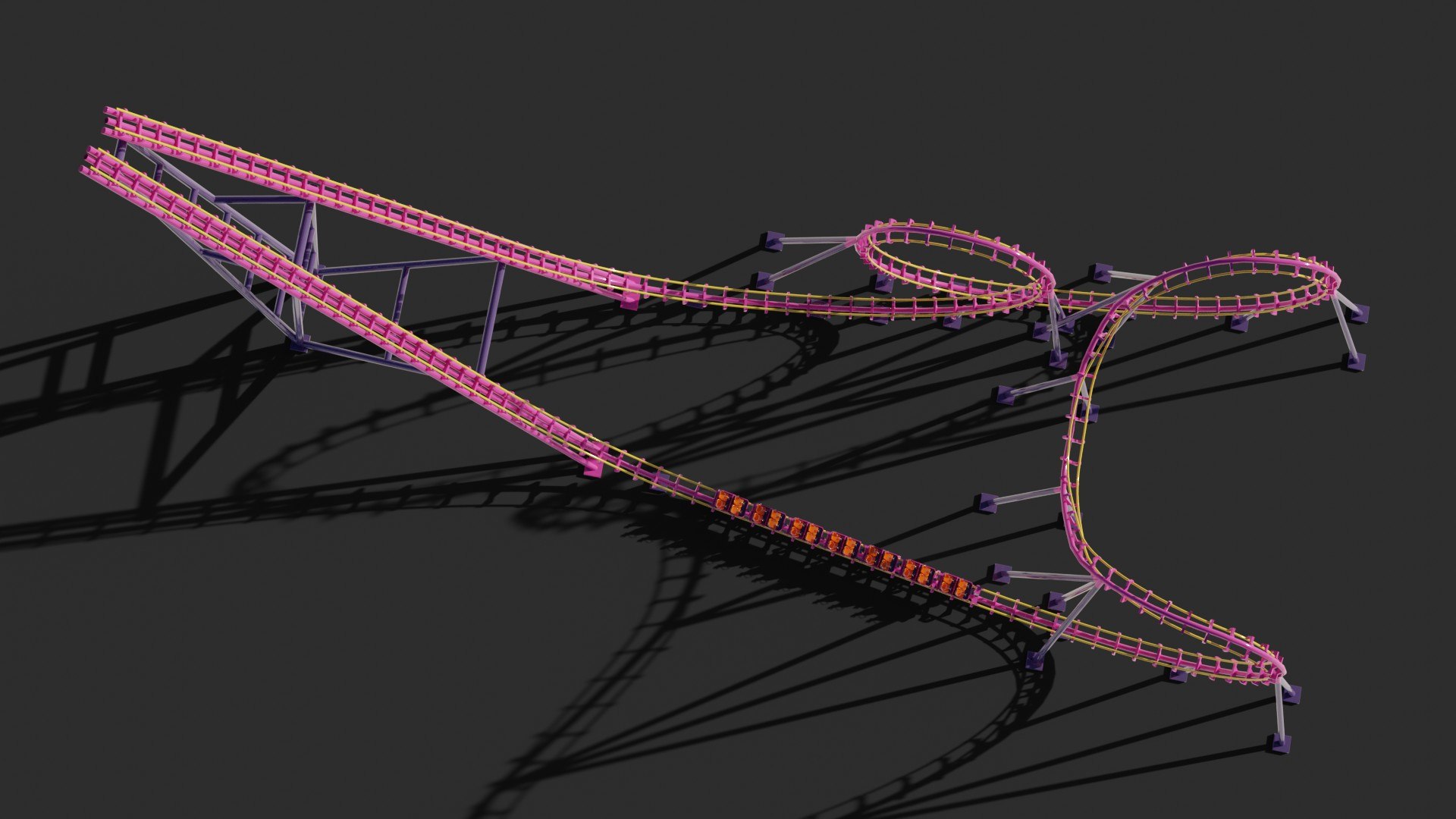 3D Boomerang Roller Coaster - TurboSquid 1871635