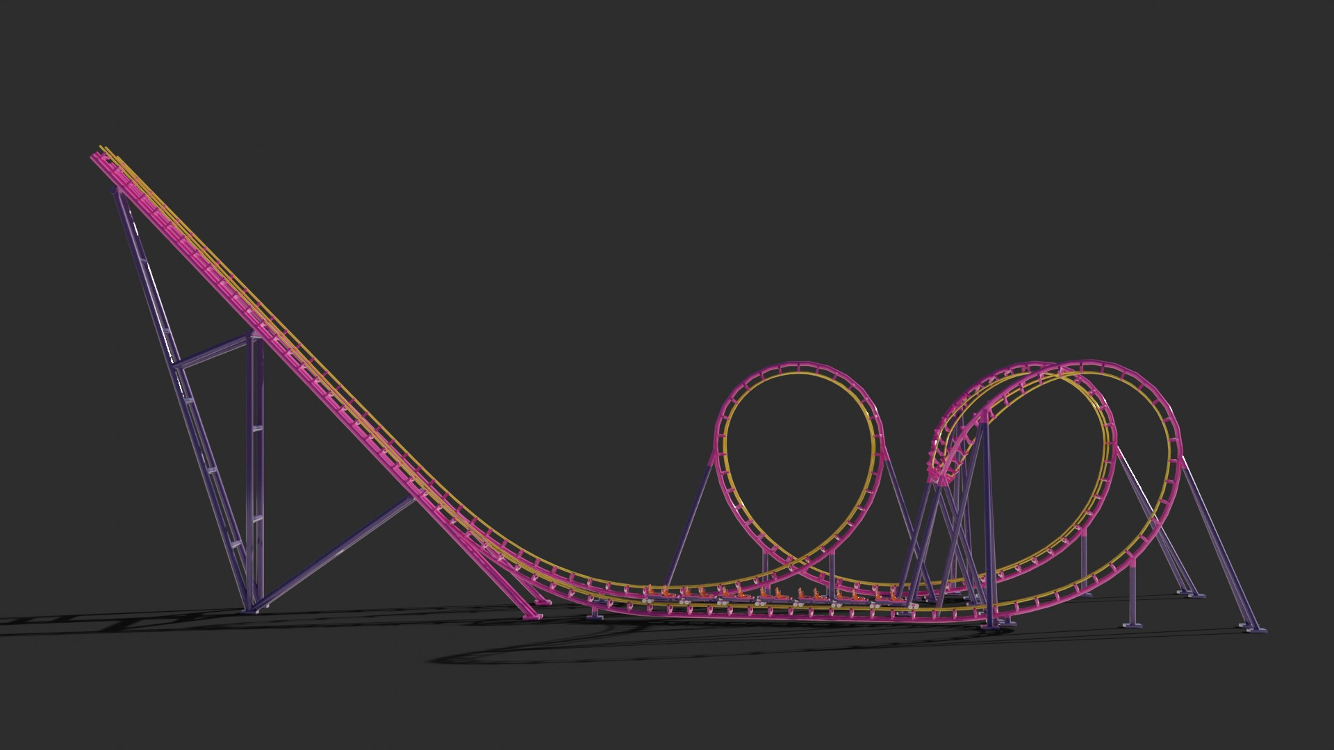 3D Boomerang Roller Coaster - TurboSquid 1871635