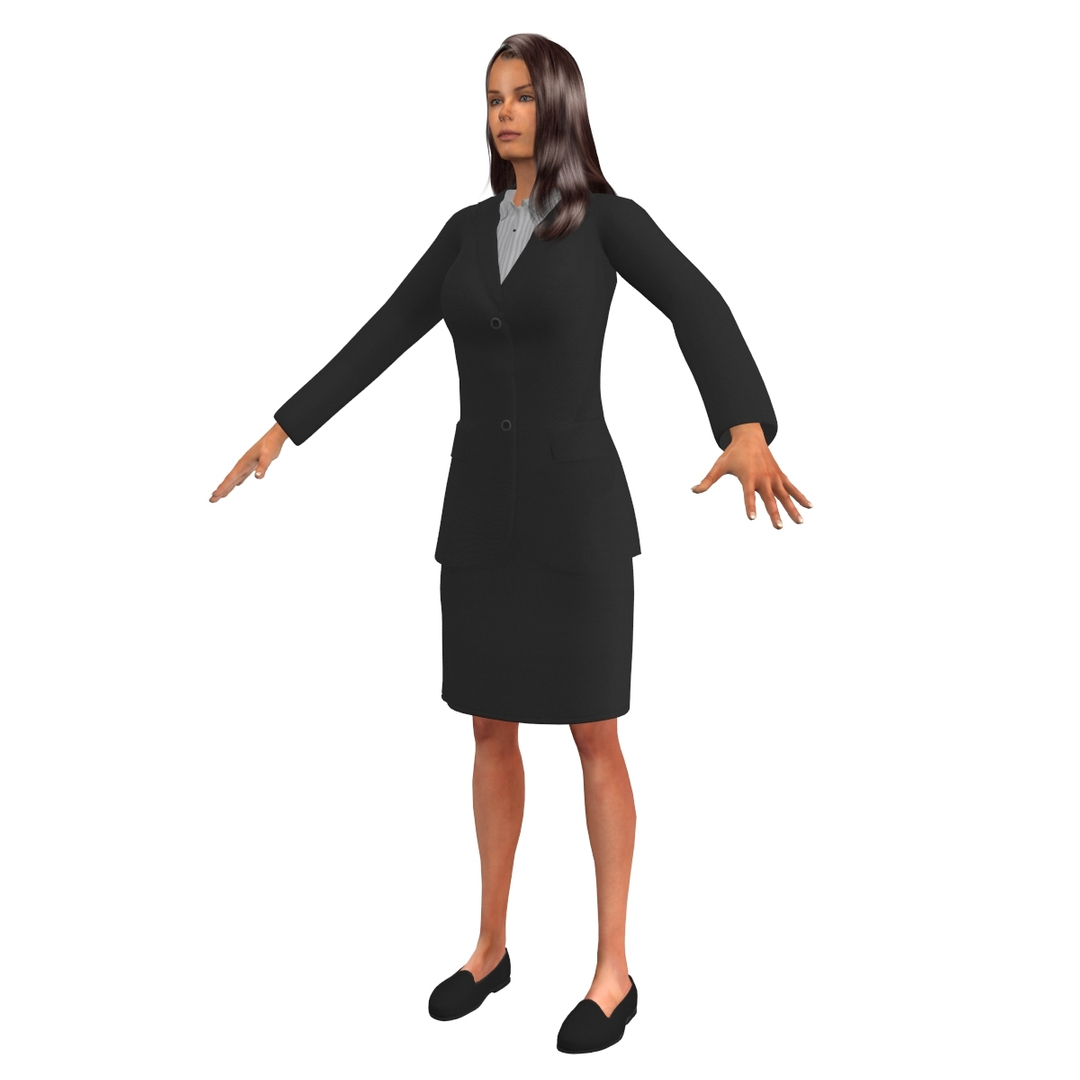 Business Woman 3d Model