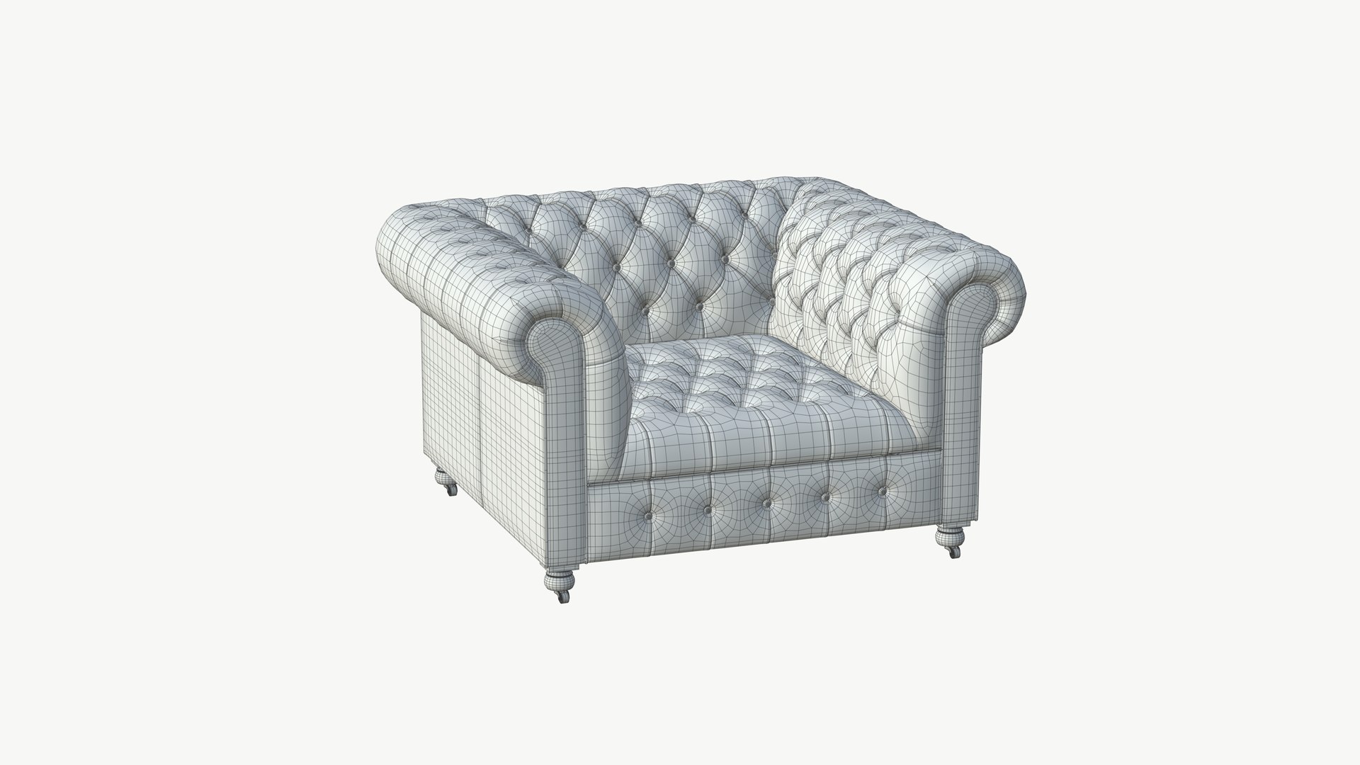 Chesterfield Sofa Crocodile Realistic Leather 3D Model - TurboSquid 2068682