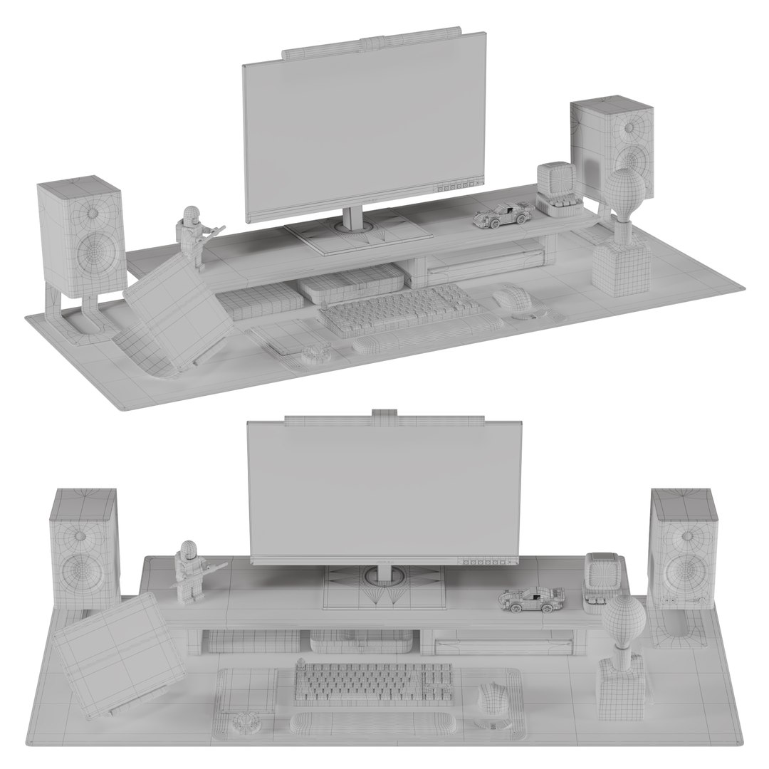 3D Workplace Mini Set 001 - TurboSquid 2117142