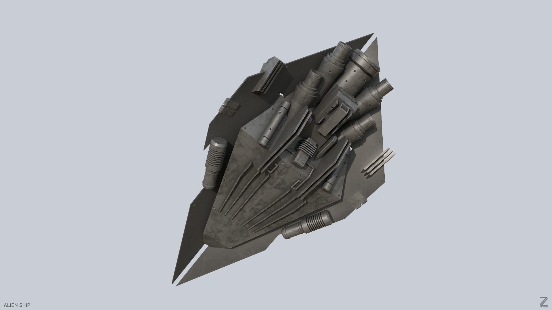 3D Model Alien Ship Collection - TurboSquid 2382222