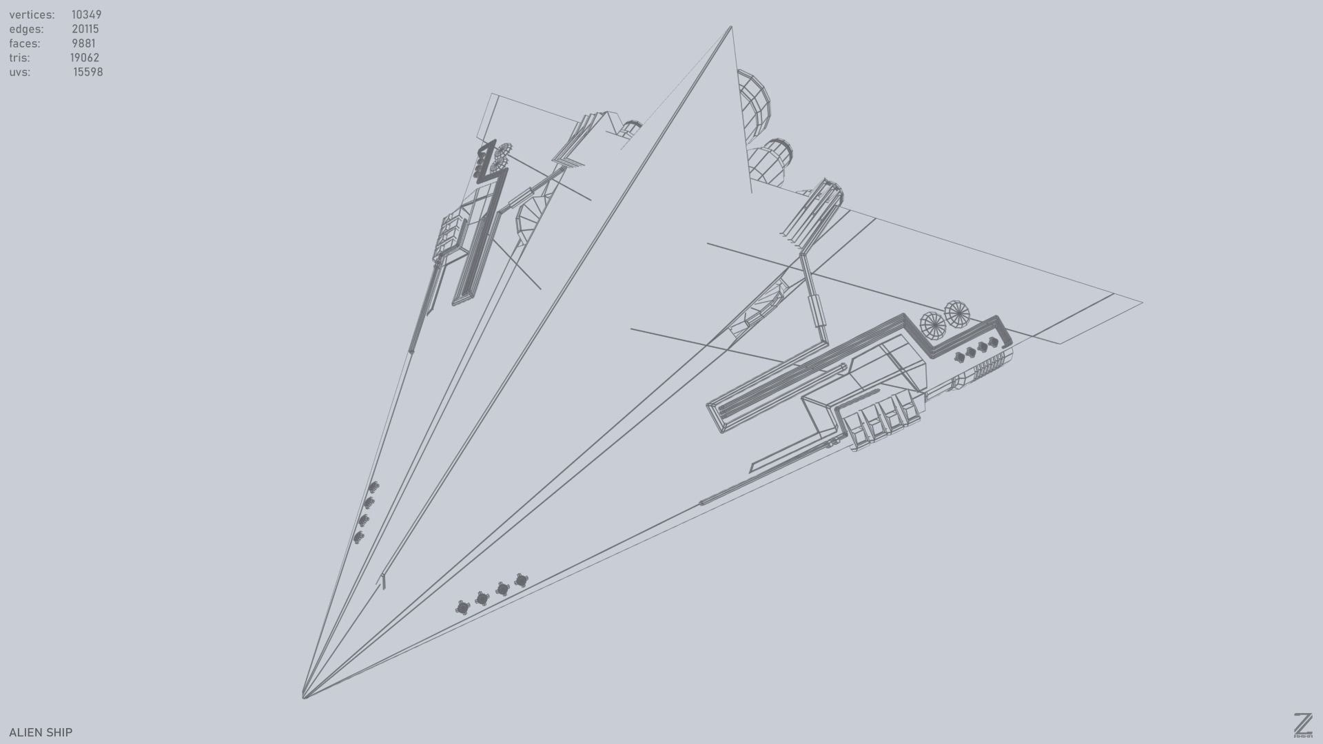 3D Model Alien Ship Collection - TurboSquid 2382222