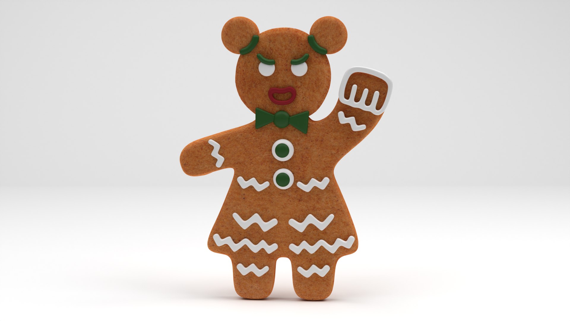 Angry Gingerbread Woman 3D Model - TurboSquid 1971129