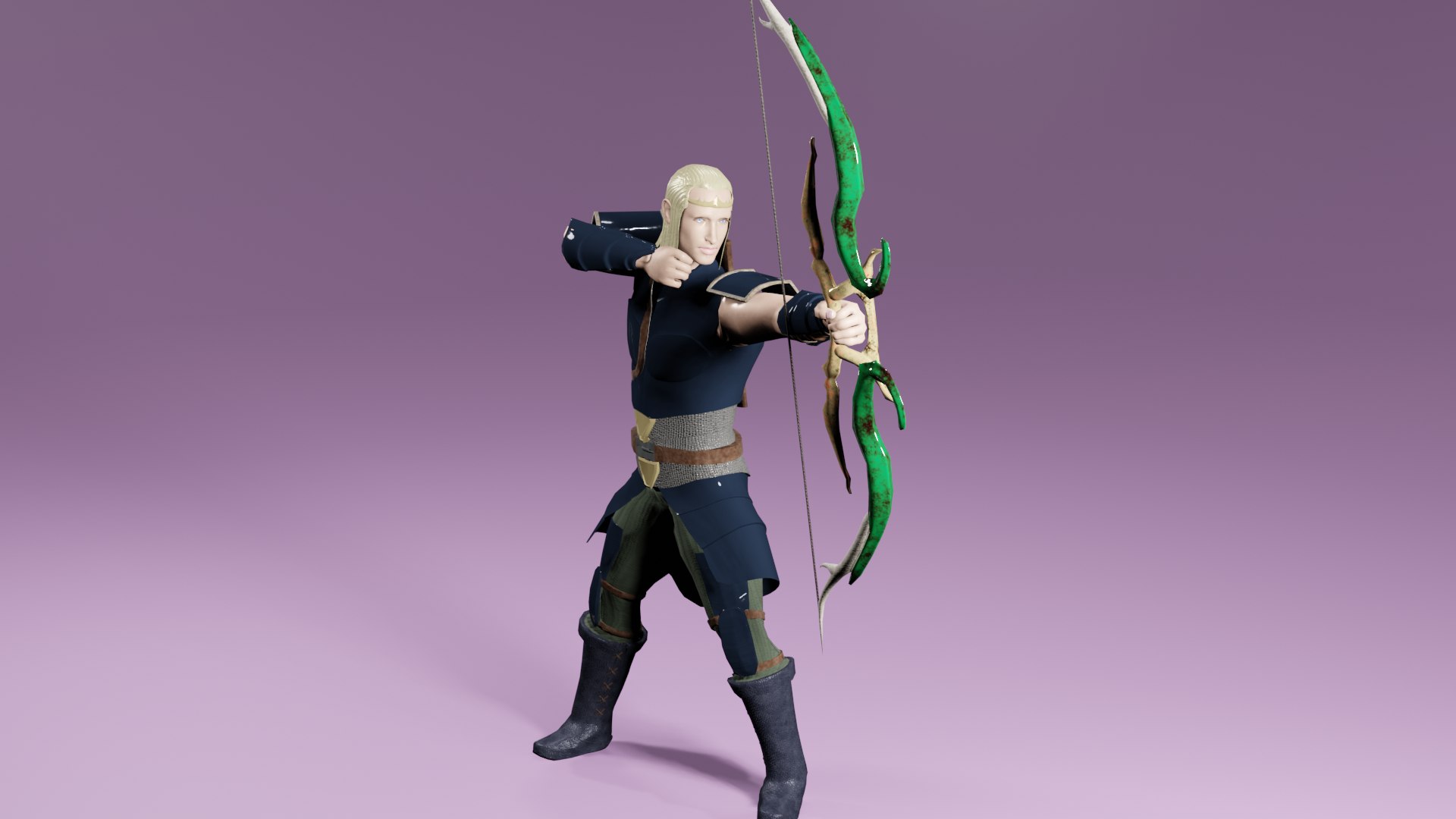 3D Character Bow Model - TurboSquid 1471554