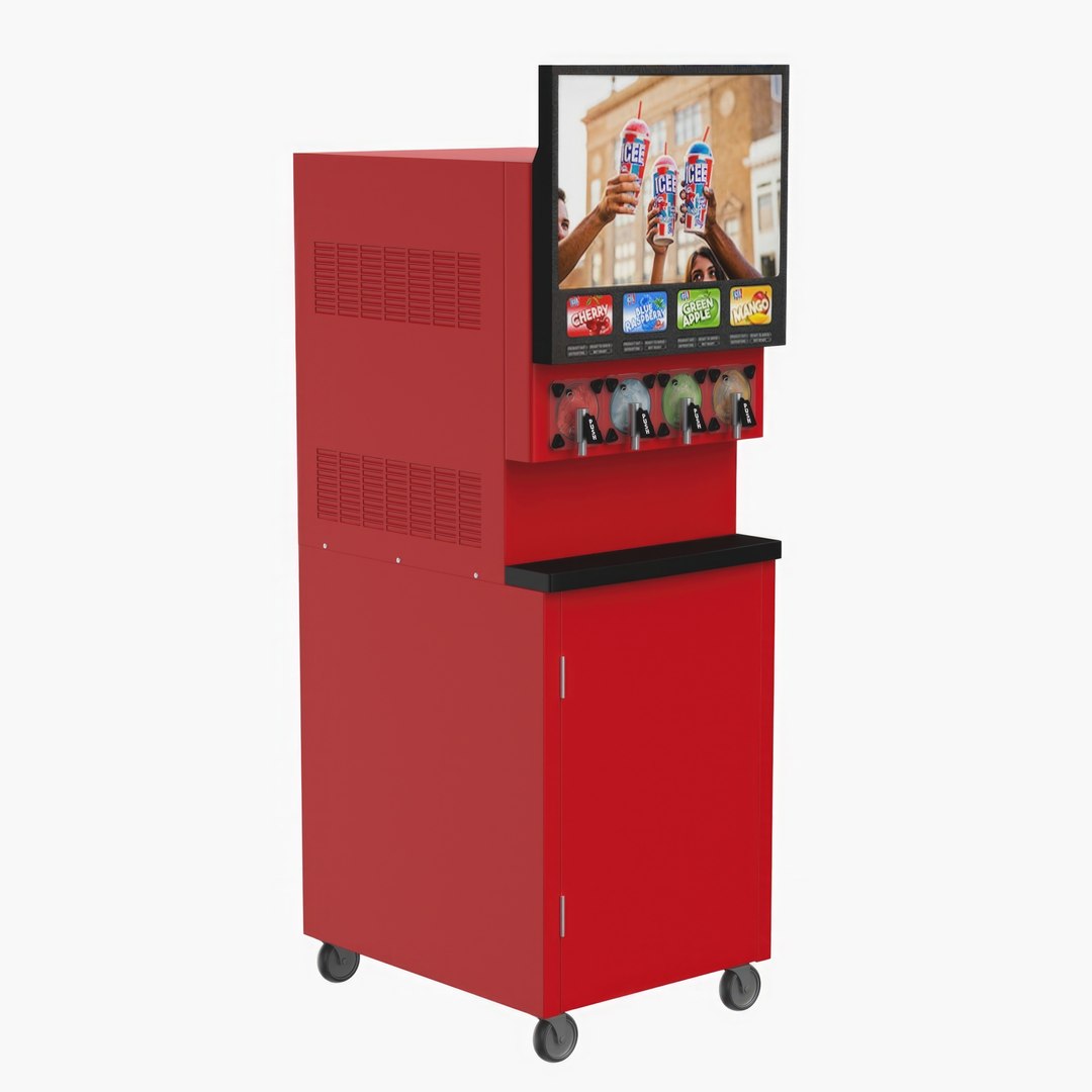 ICEE Machine 4 Barrel Front 3D Model - TurboSquid 2227632