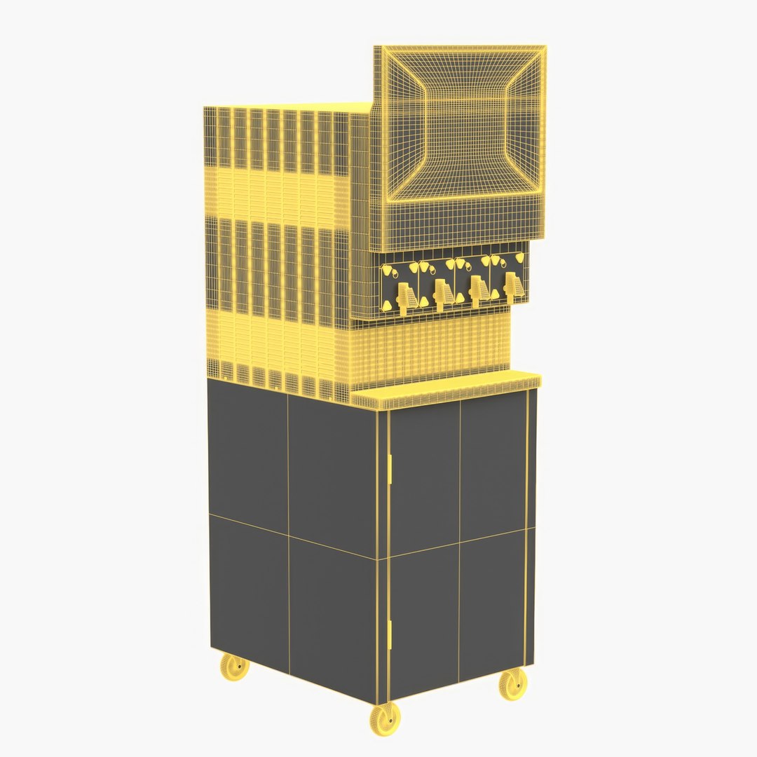 ICEE Machine 4 Barrel Front 3D Model - TurboSquid 2227632