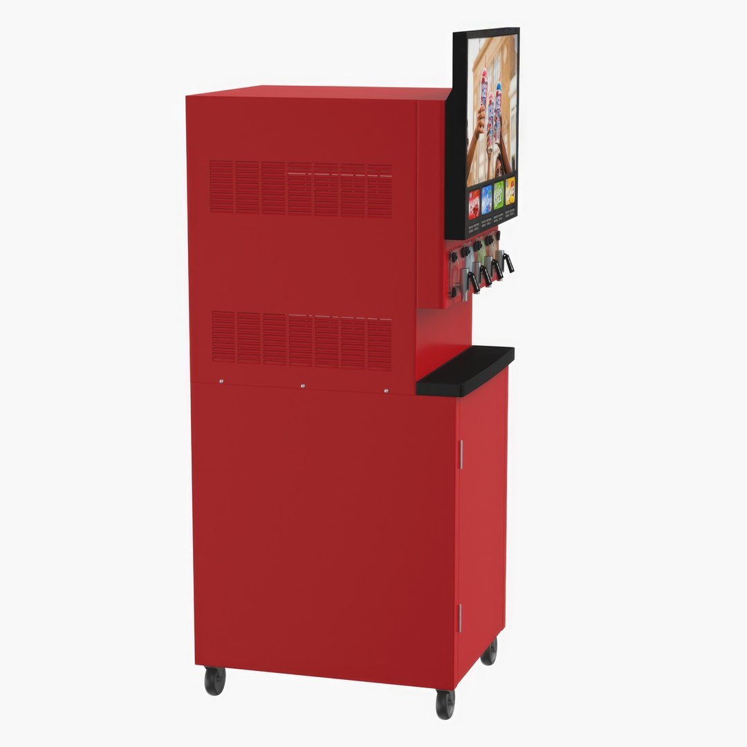ICEE Machine 4 Barrel Front 3D Model - TurboSquid 2227632