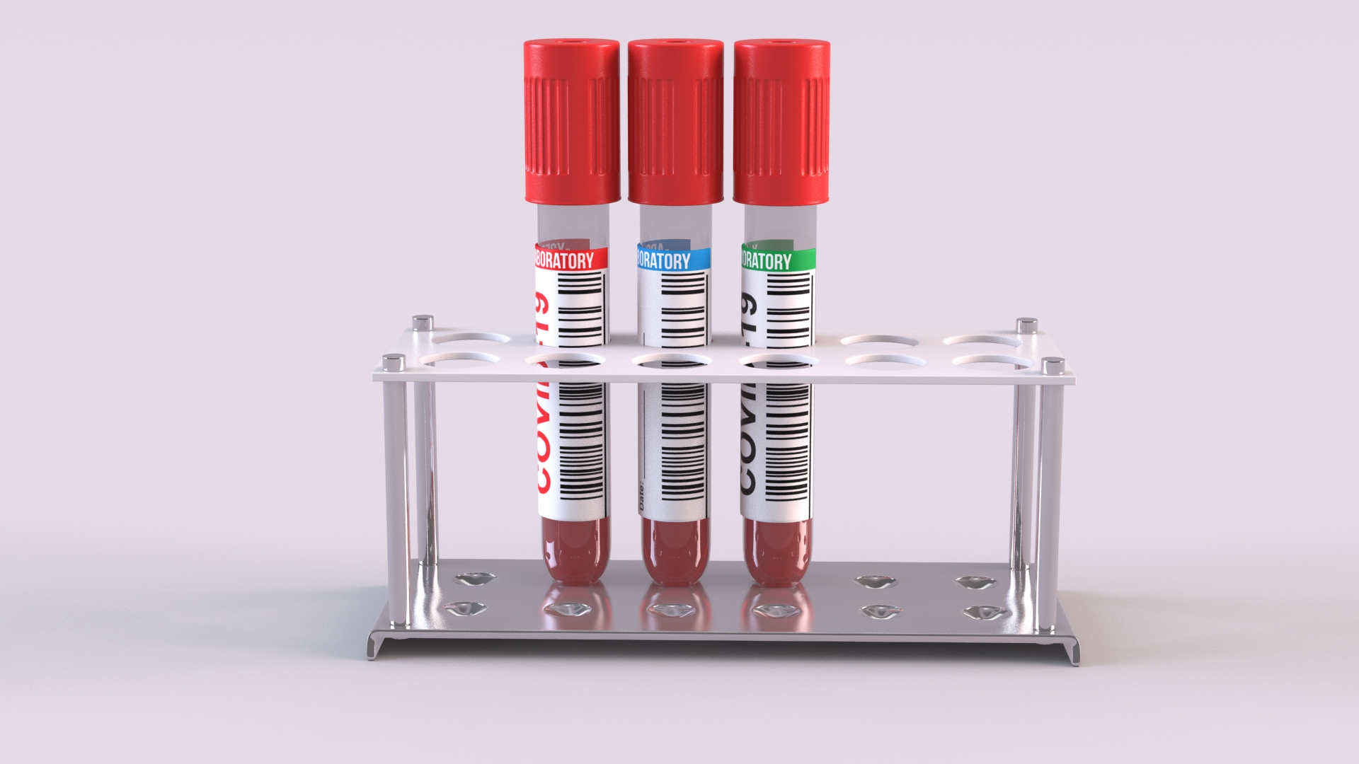 3D Test Tubes Blood Rack Model - TurboSquid 1586924