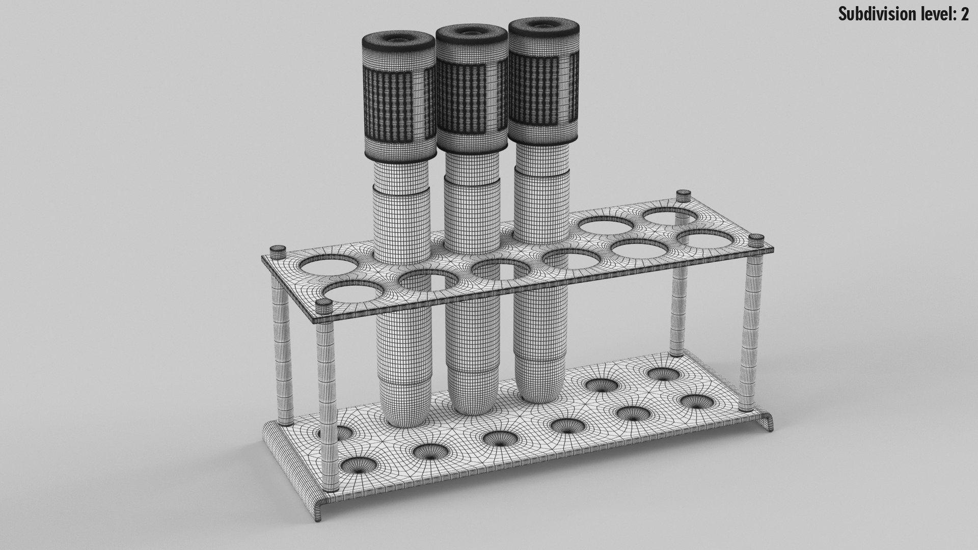 3D Test Tubes Blood Rack Model - TurboSquid 1586924