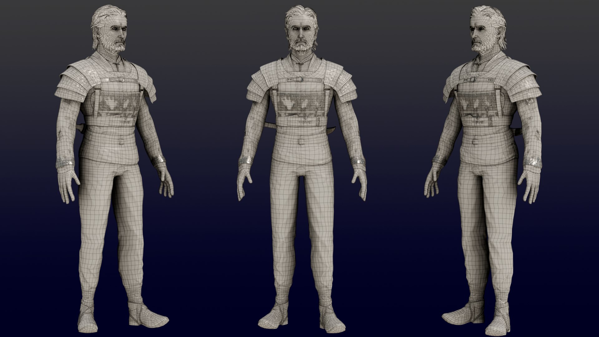 Game Ready Medieval Character Rigged Animated Low-poly 3D Model Model ...