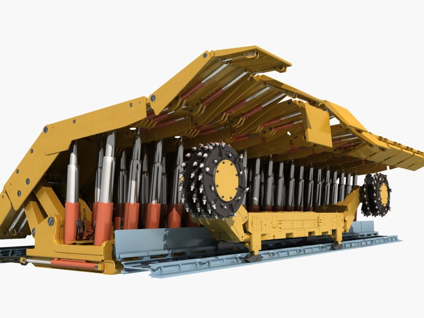 3D shearer loader longwall mining model - TurboSquid 1370141