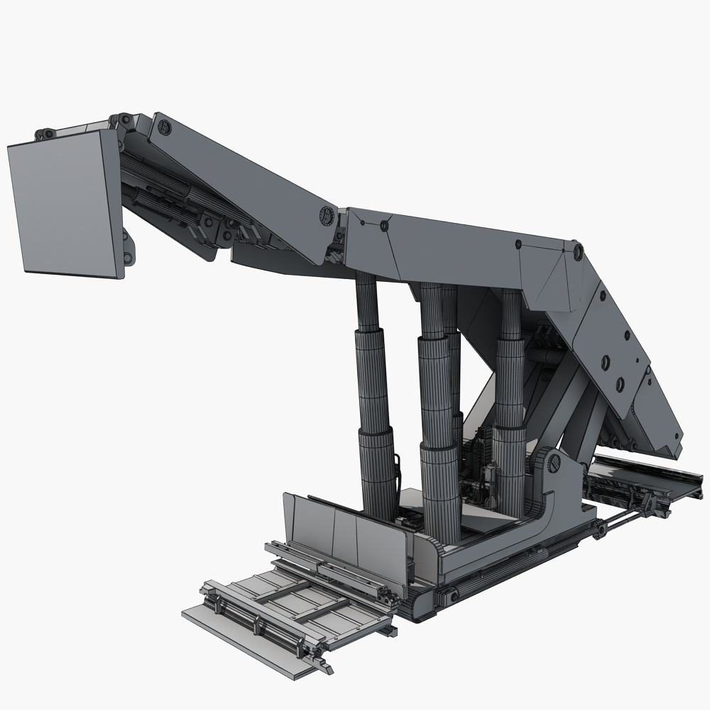 3D shearer loader longwall mining model - TurboSquid 1370141