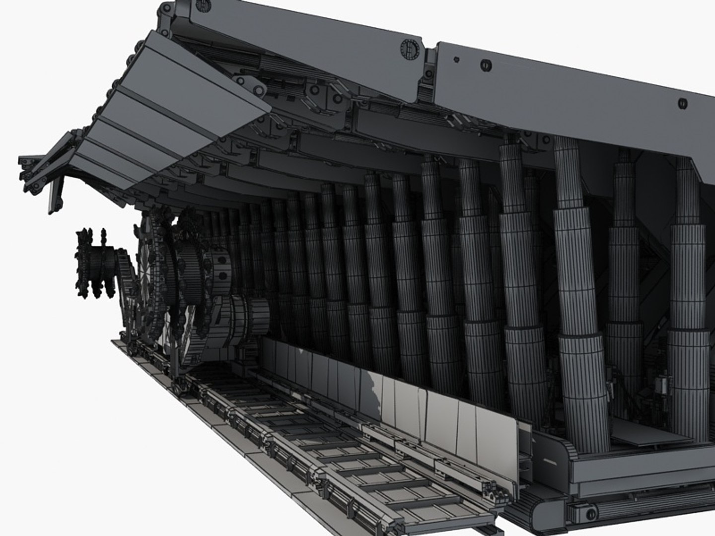 3D Shearer Loader Longwall Mining Model - TurboSquid 1370141