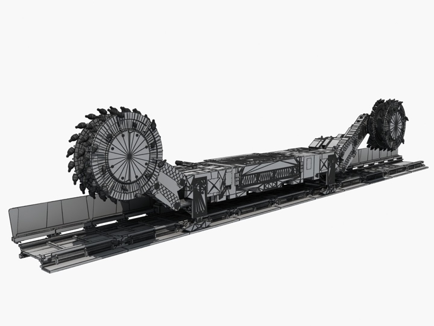 3D shearer loader longwall mining model - TurboSquid 1370141