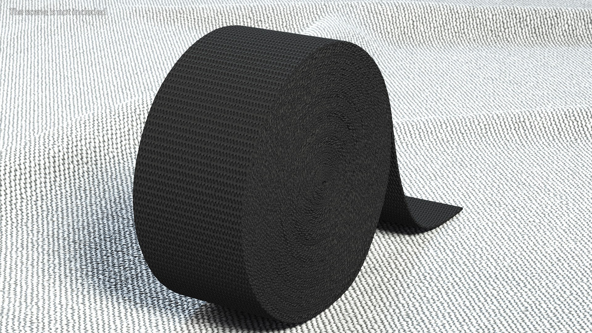 Webbing Belt Strap Roll Black 3D - TurboSquid 1841358