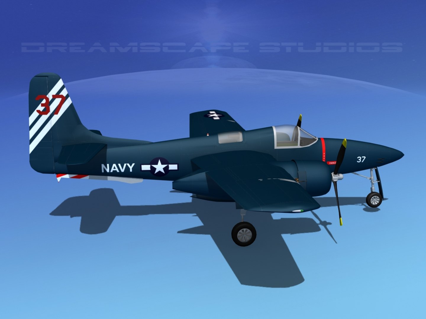 3d cockpit tigercat fighters model