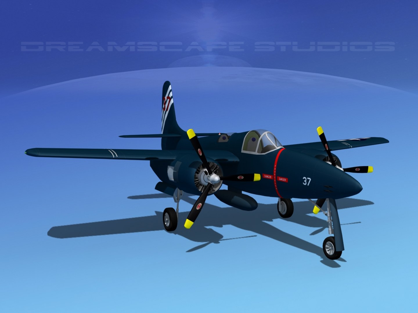 3d cockpit tigercat fighters model