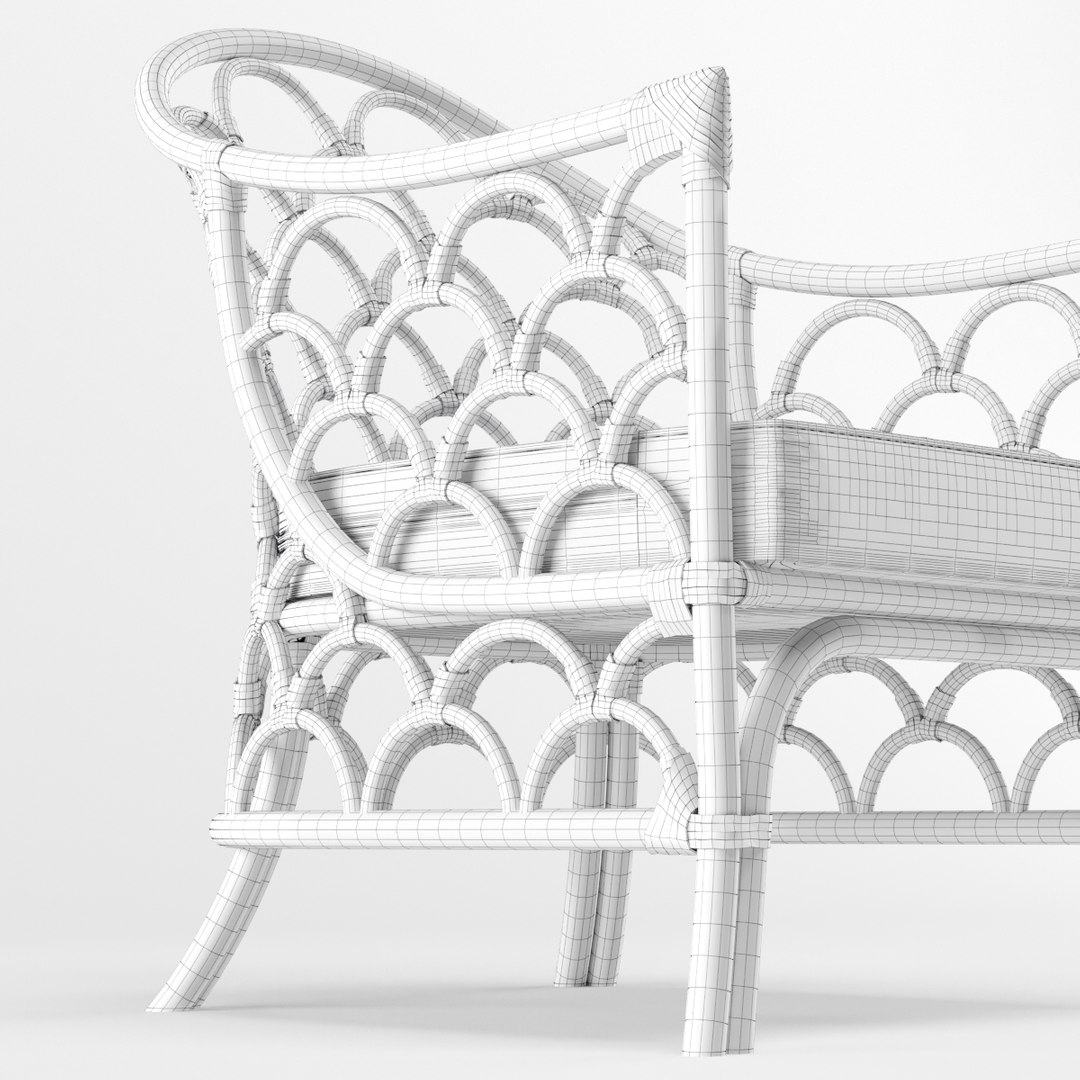 Arm chair panama 3D model - TurboSquid 1304501